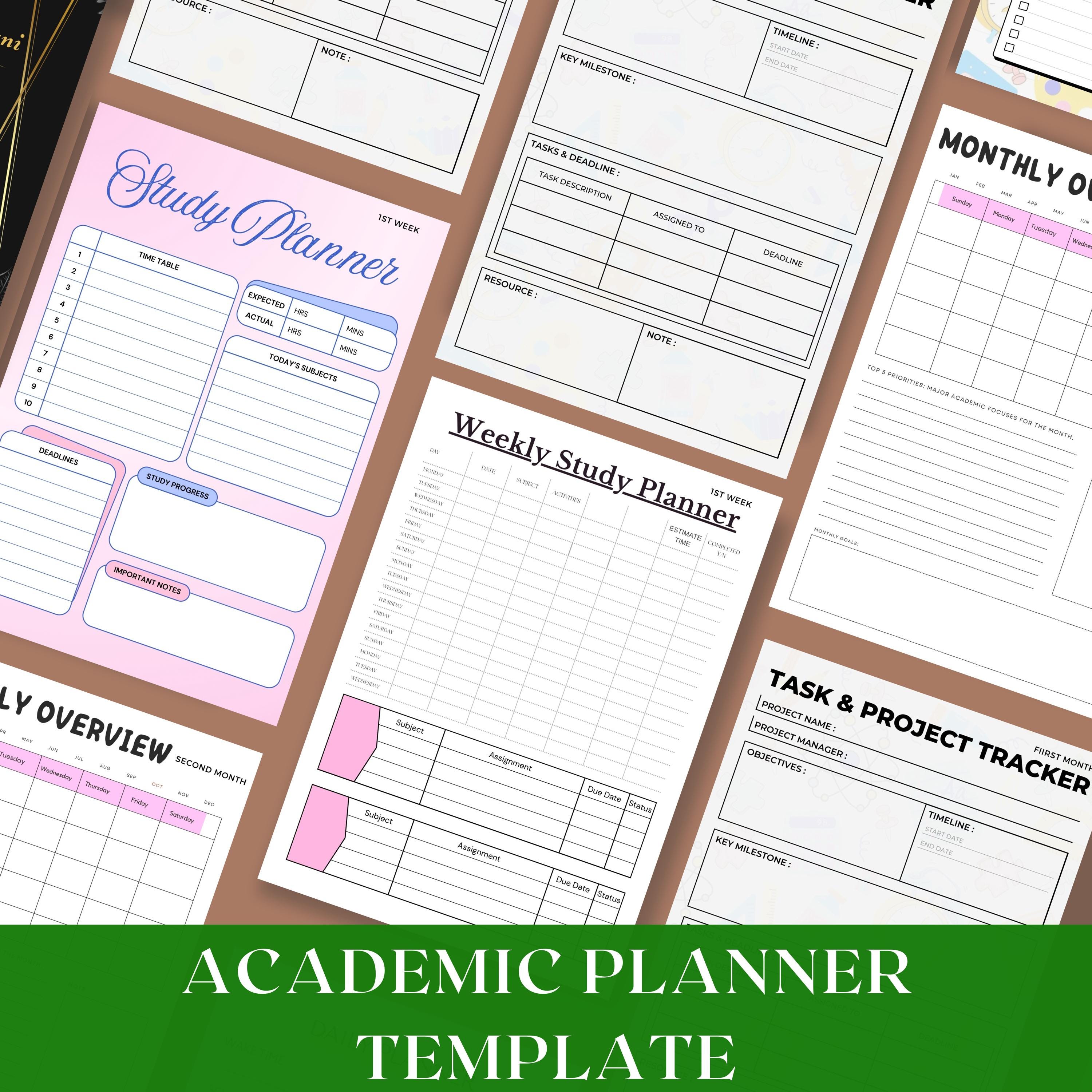 Academic Weekly Planner Printable College Weekly Schedule, College ...