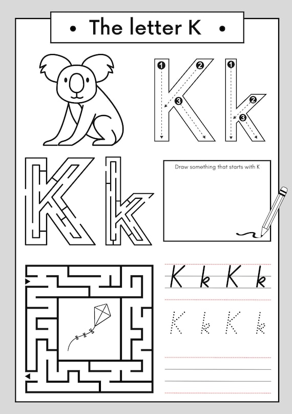 Letter K Worksheet