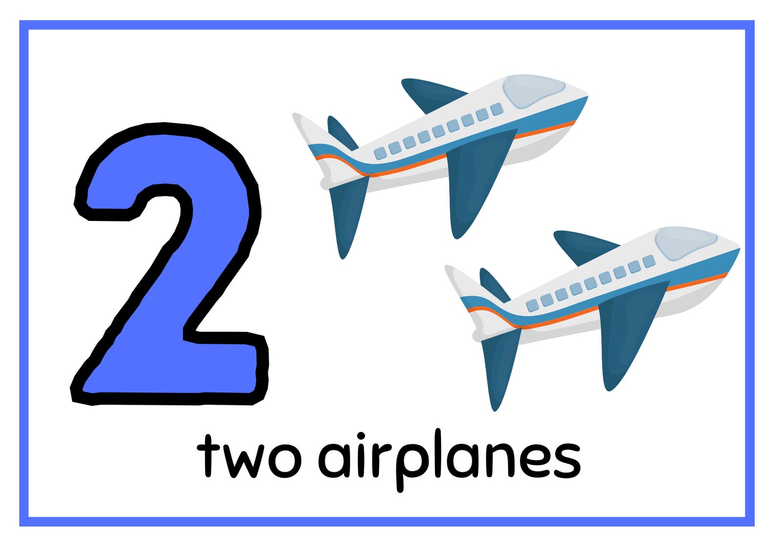 1 to 10 Transportation Themed Counting Flash Cards, Vehicle Alphabet ...