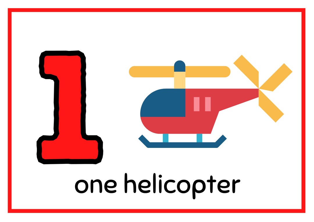 1 to 10 Transportation Themed Counting Flash Cards, Vehicle Alphabet ...