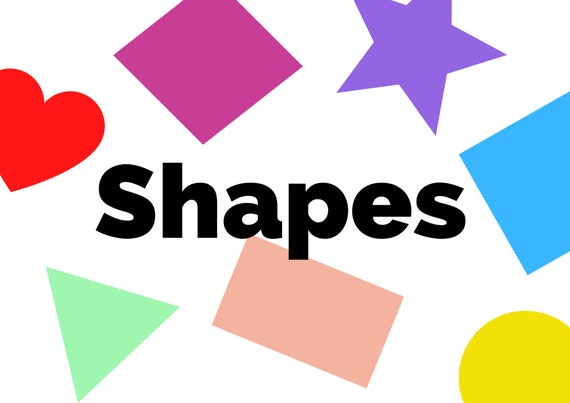 10 Geometric Shapes / Flash Cards Printable / Homeschool - Etsy