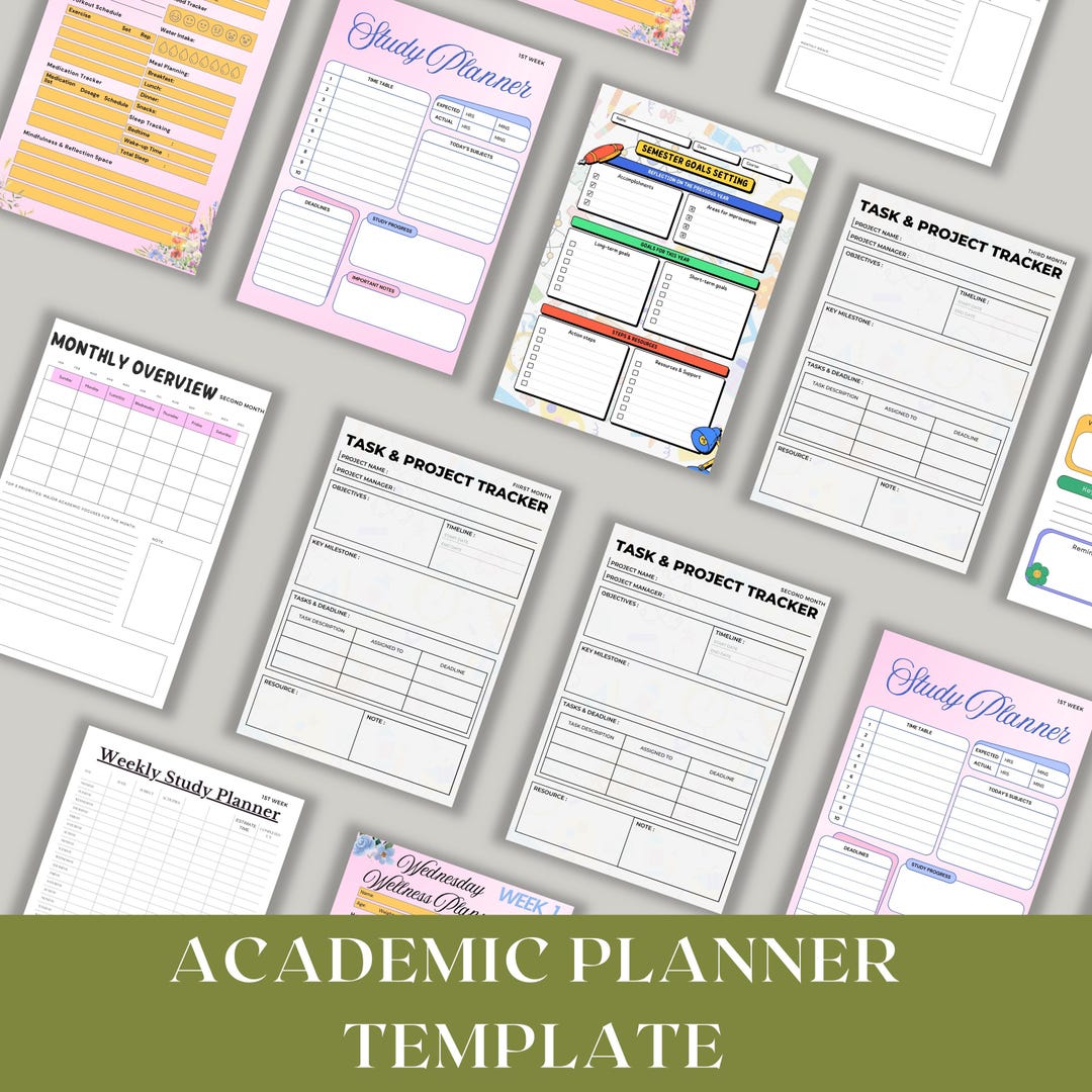 Academic Weekly Planner Printable College Weekly Schedule, College ...