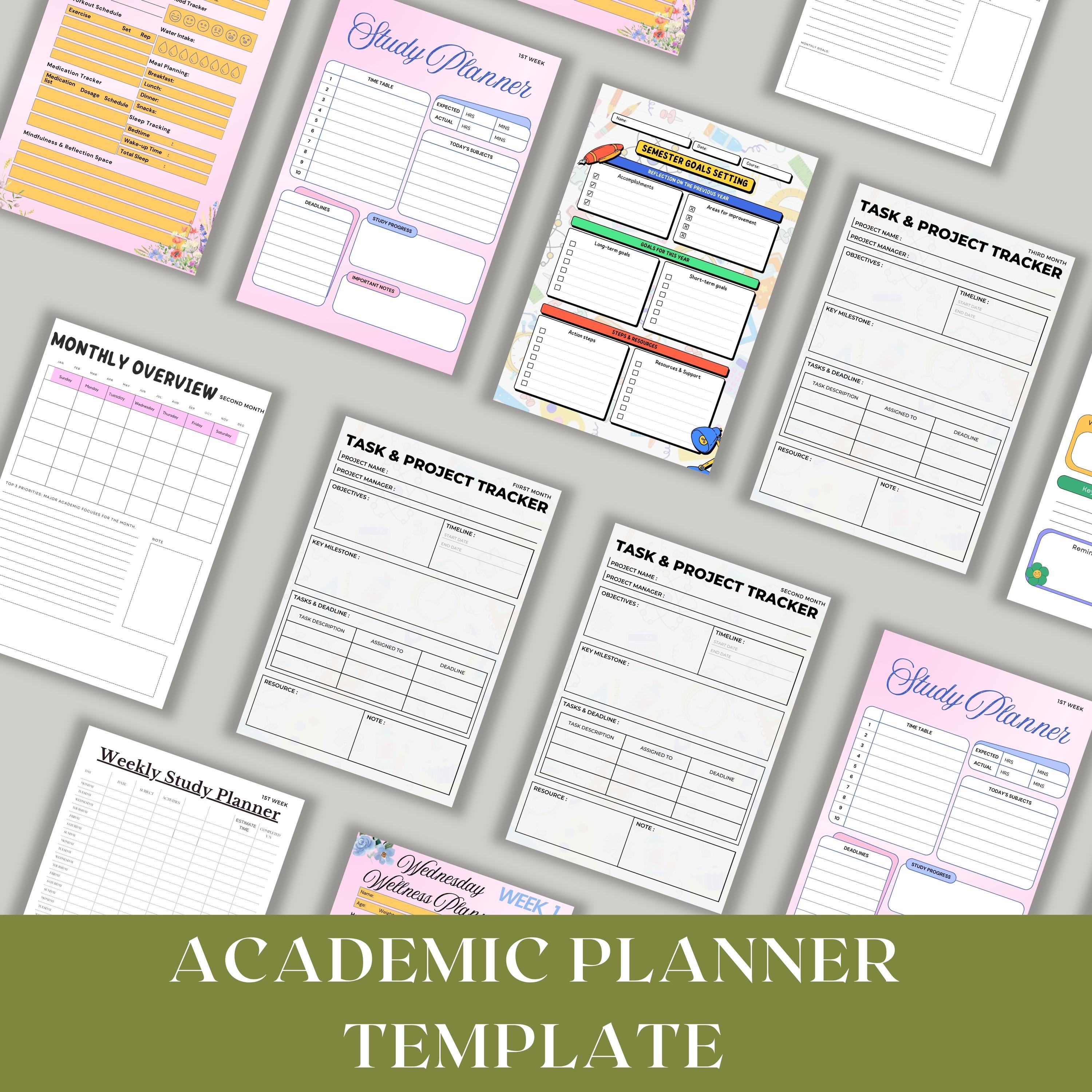 Academic Weekly Planner Printable College Weekly Schedule, College ...