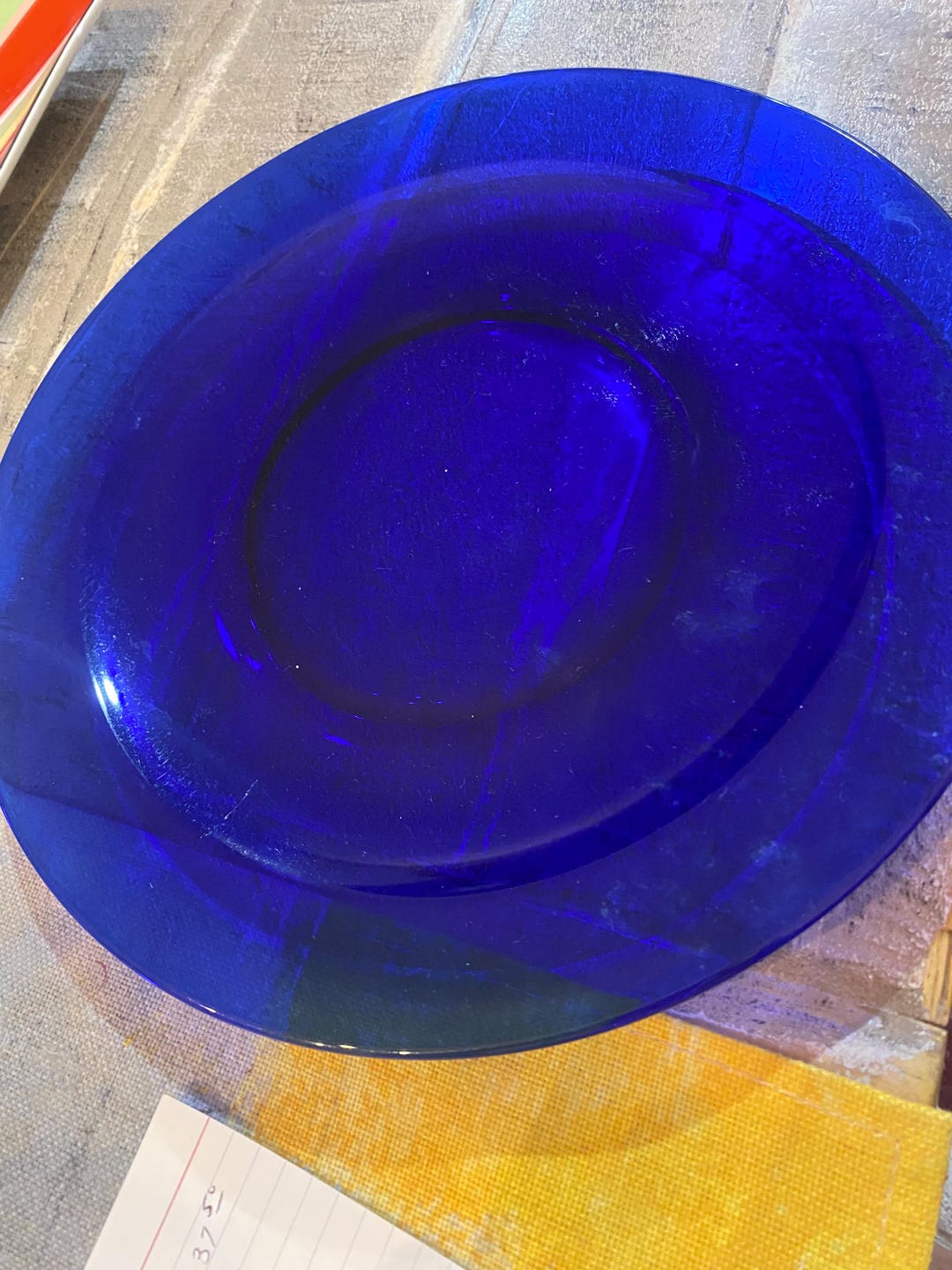 Cobalt Dinner Plate Sloped Center Set of 3 - Etsy