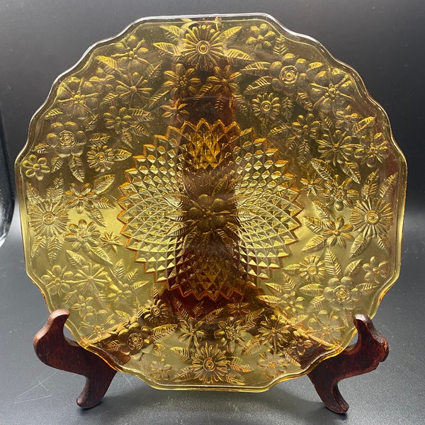 Amber Glass Plates - Etsy