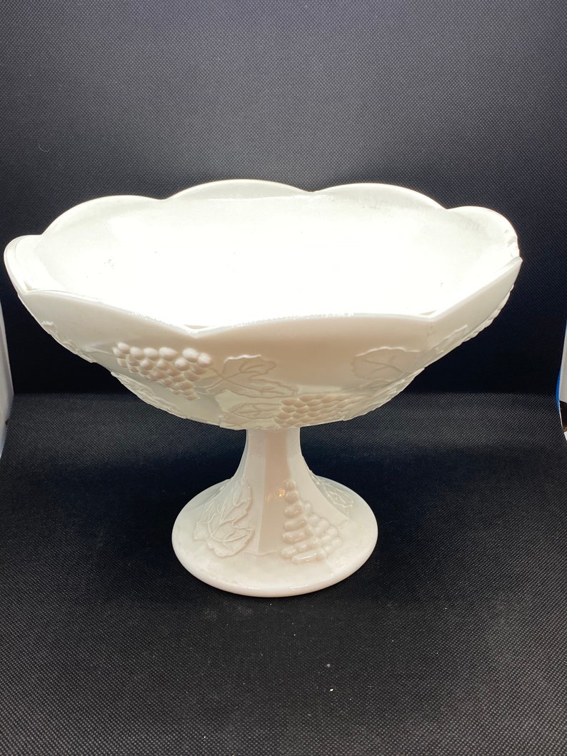 Indiana Glass Compote Grapevine Design - Etsy