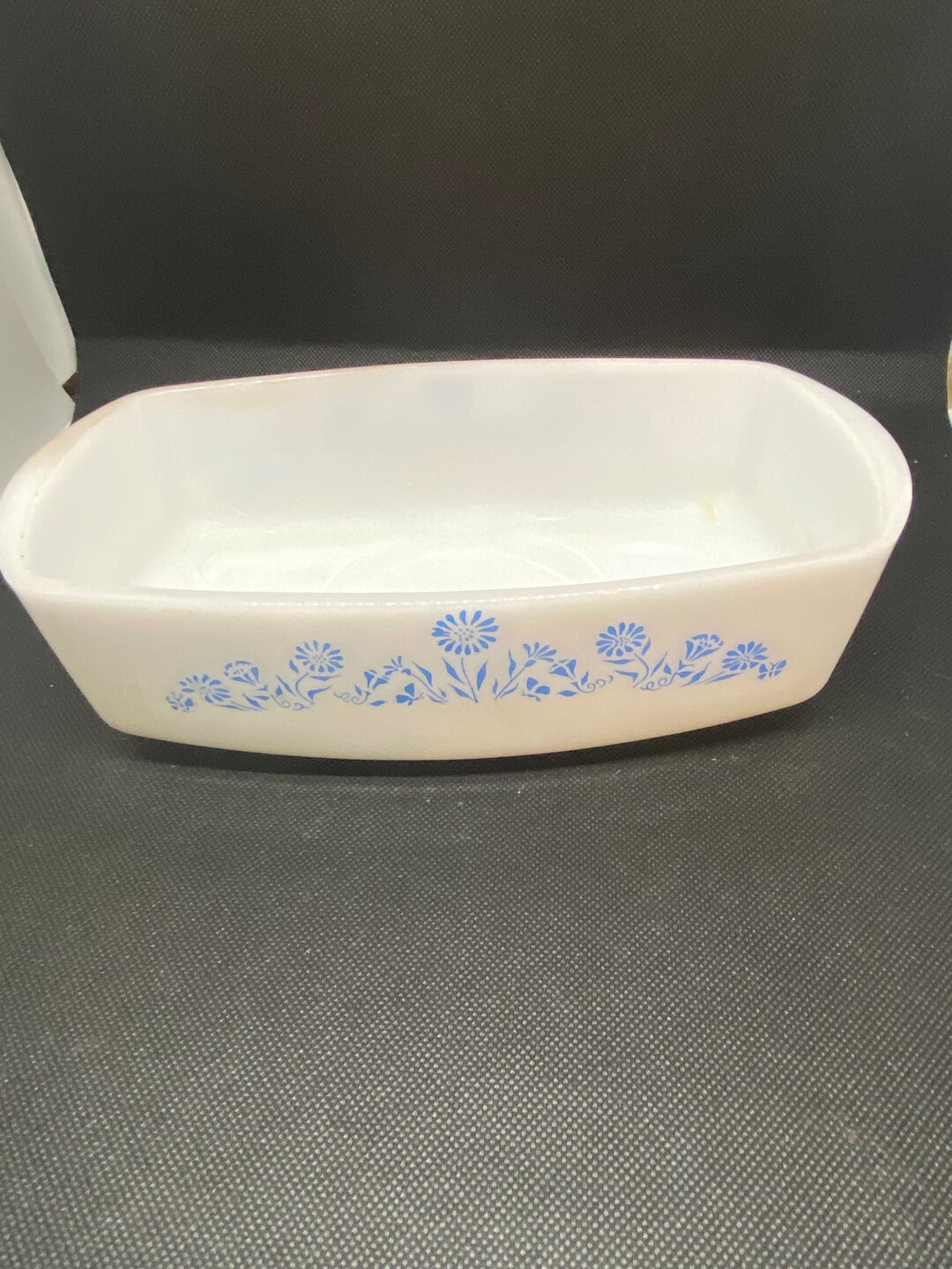 Federal Brand Rectangle Ovenware Blue Cornflowers Embossed F on Bottom ...