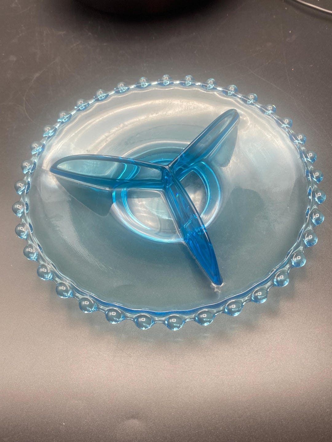 Candlewick Blue Divided Tray - Etsy
