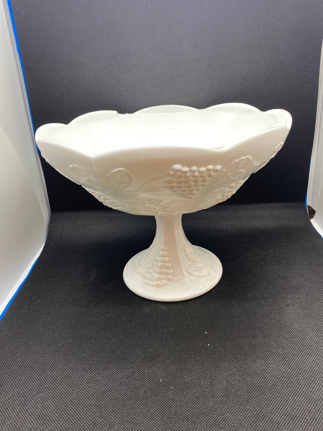 Indiana Glass Compote Grapevine Design - Etsy