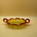 L.E. Smith Amberina Double Handled Nappy - Etsy