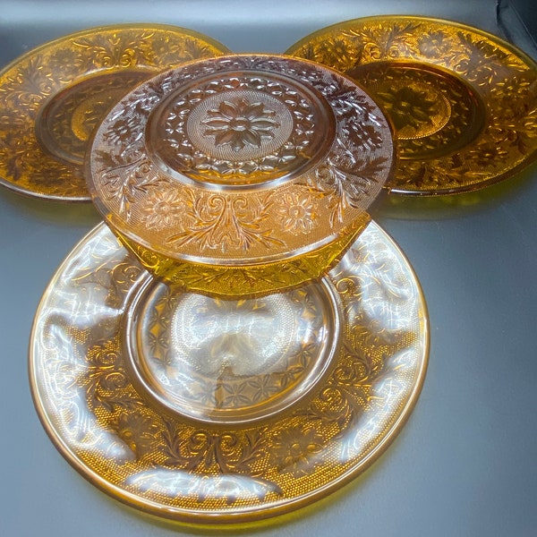 Amber Glass Plates - Etsy