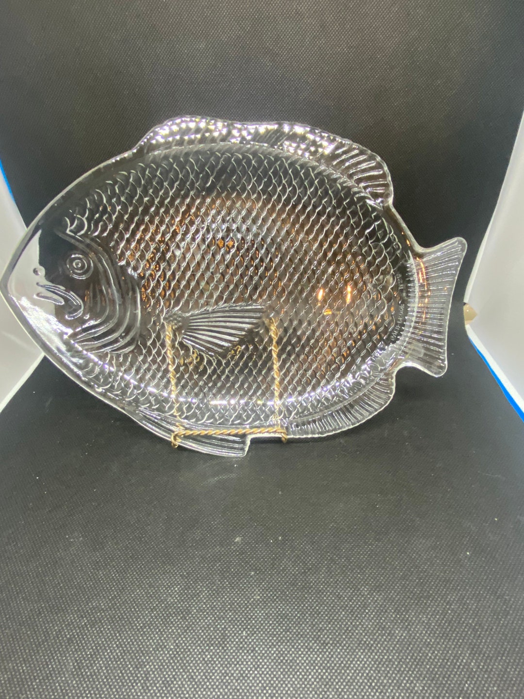 Arcoroc Ripple Fin Fish Plate - Etsy