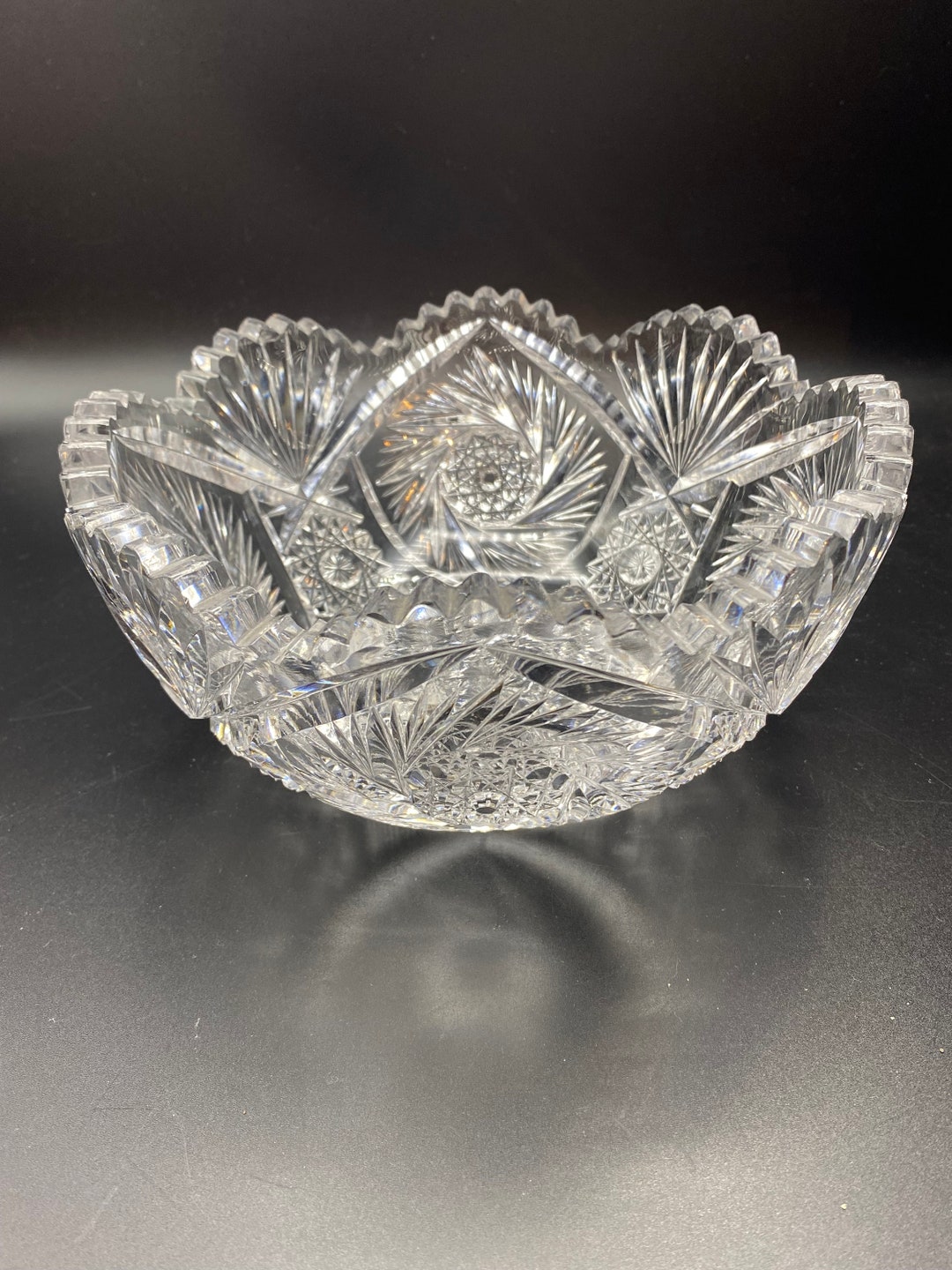 Pinwheel Hobstar Crystal Bowl - Etsy