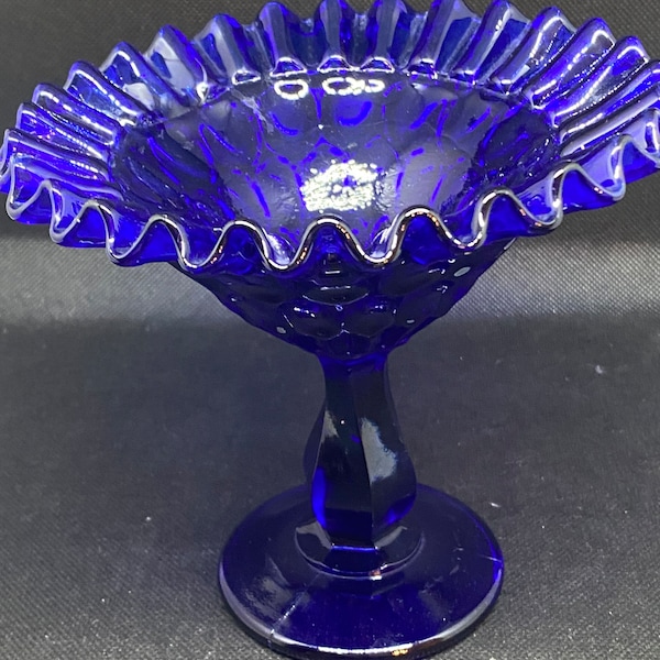 Blue Glass Compote - Etsy