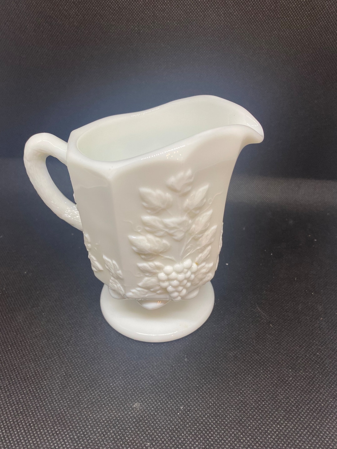 Westmoreland Grape Harvest Paneled Pitcher Small Milkglass - Etsy