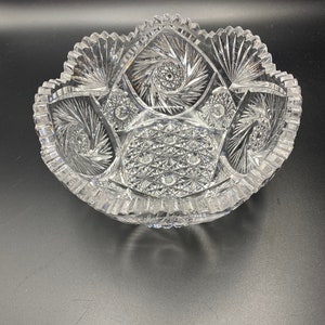 Pinwheel Hobstar Crystal Bowl - Etsy