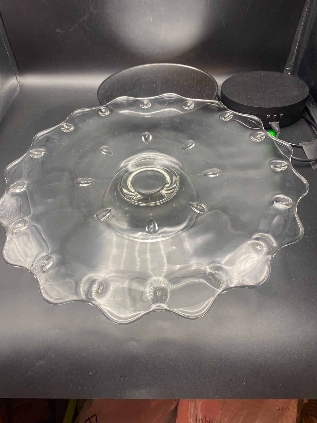 Tear Drop Pedestal Cake Plate Indiana Glass - Etsy