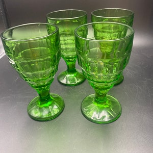 Uranium Block Optic Water Goblets - Etsy