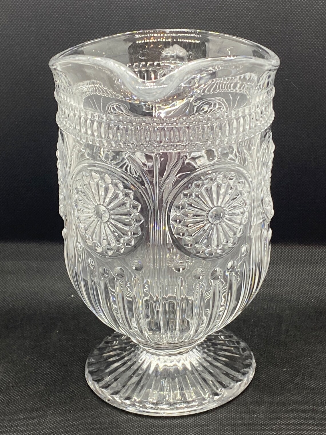 Jeanette Glass Pedestal Pitcher - Etsy