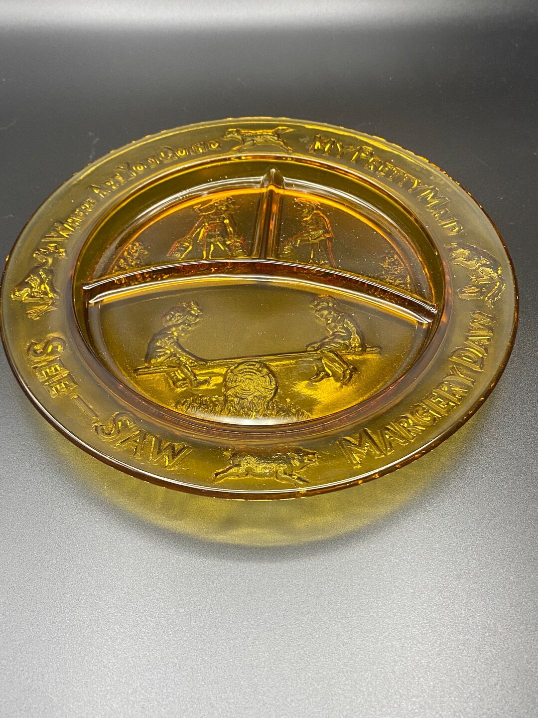 Tiara Amber Nursery Rhyme Plate - Etsy