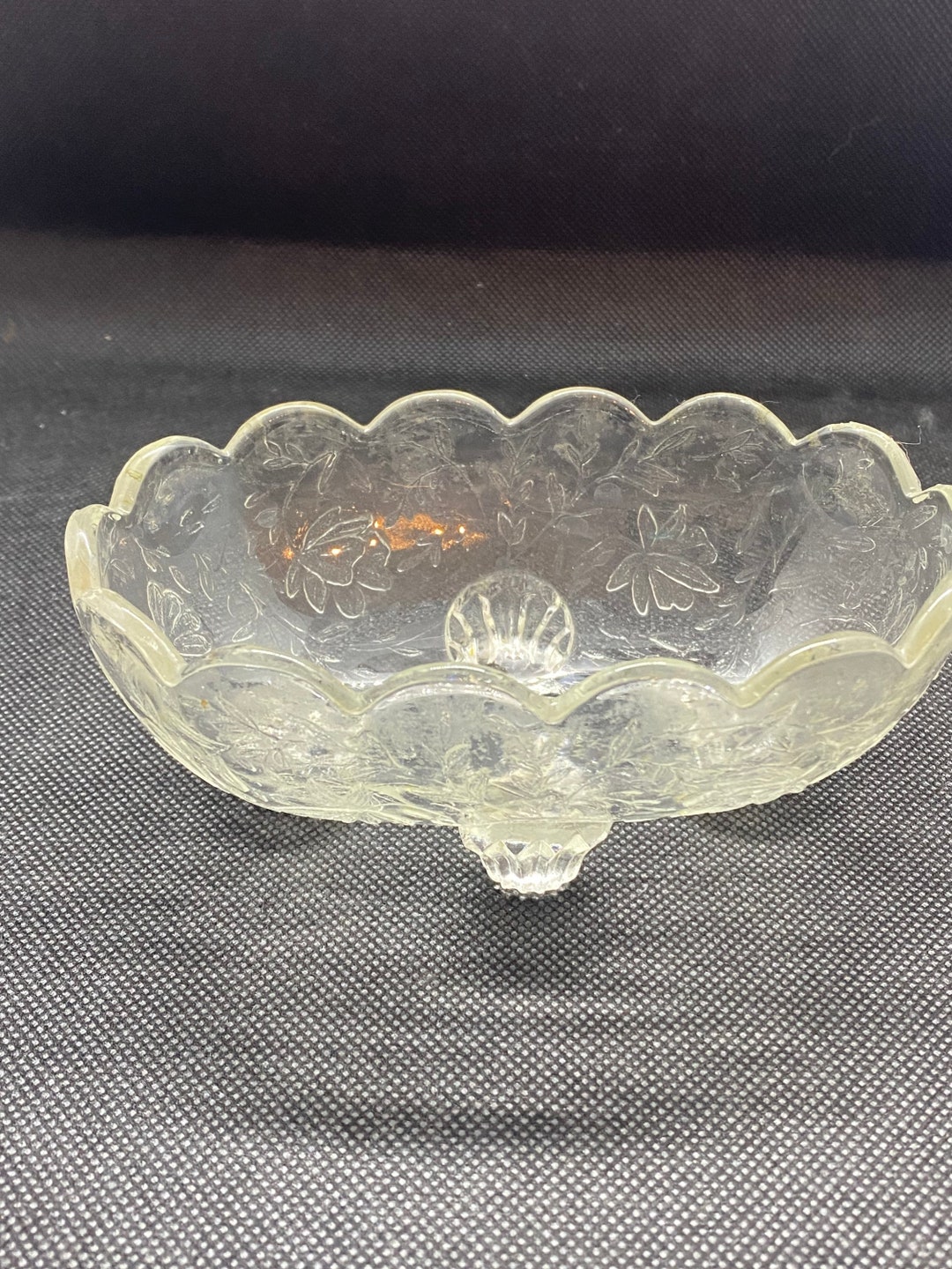 Glass Mini Fruit Bowl Rose Design - Etsy