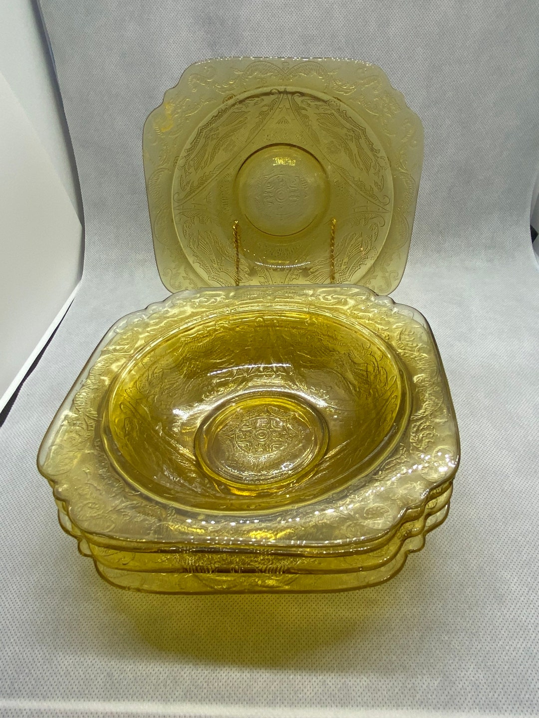 Amber Indiana Glass Madrid Pattern Bowls 1930’s - Etsy