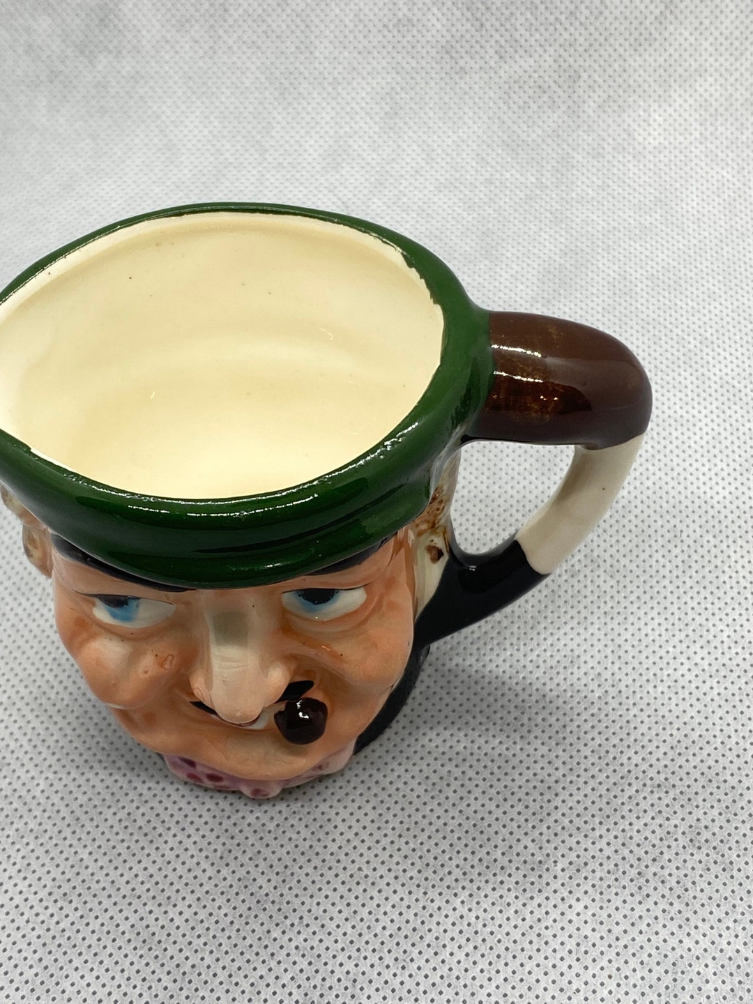 Mini Tony Mug Green Hat Possibly a Cigar in Mouth 1950’s - Etsy