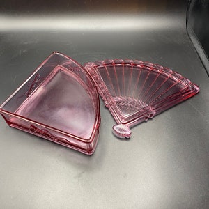 Tiara Glass Vanity Fan Box - Etsy