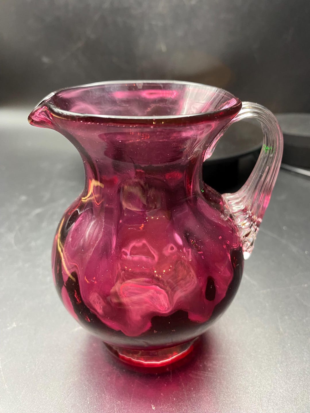 Kanawha Coin Dot Cranberry Mini Pitcher - Etsy
