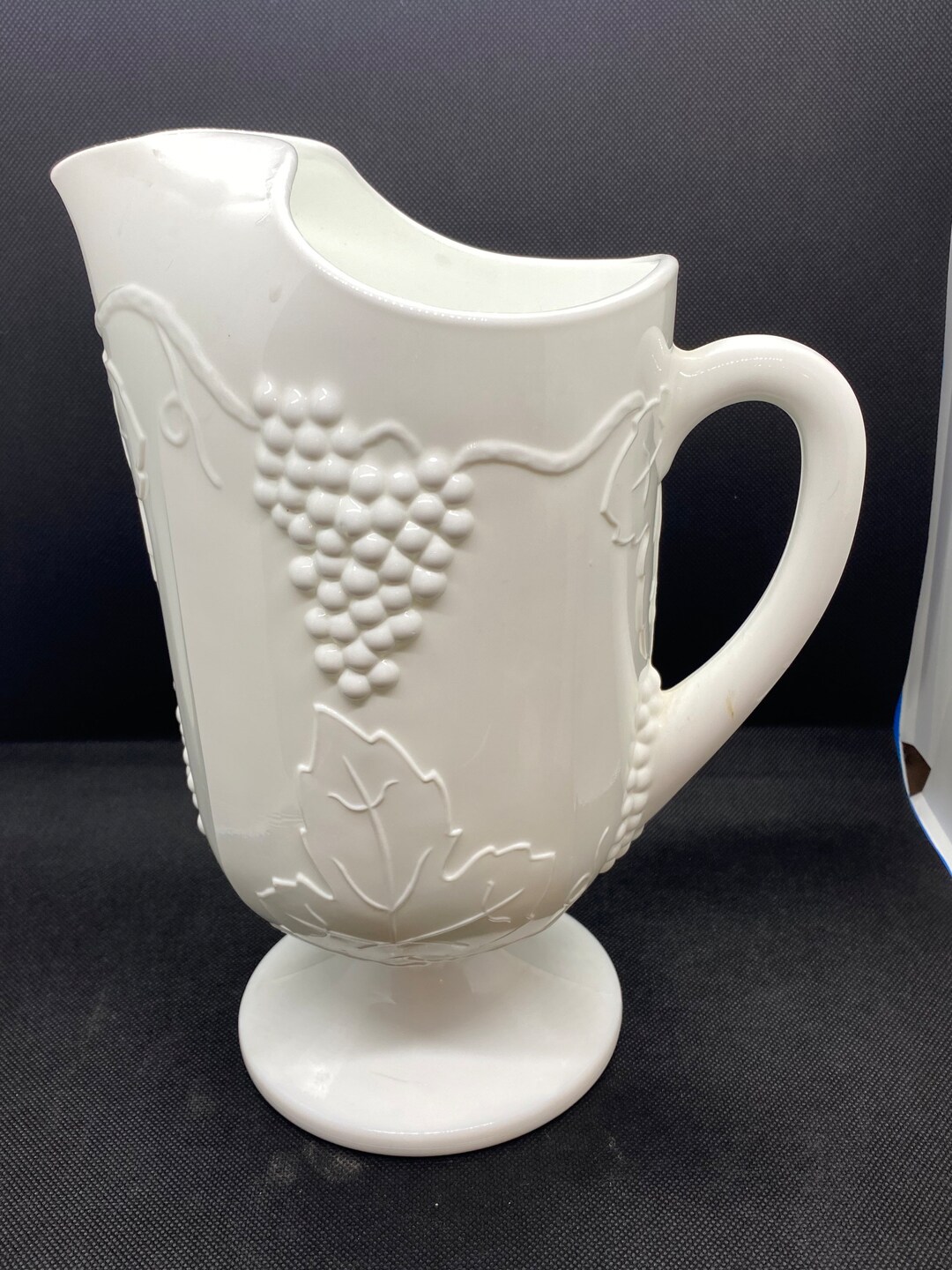 Milk Glass Pitcher Indiana Glass - Etsy