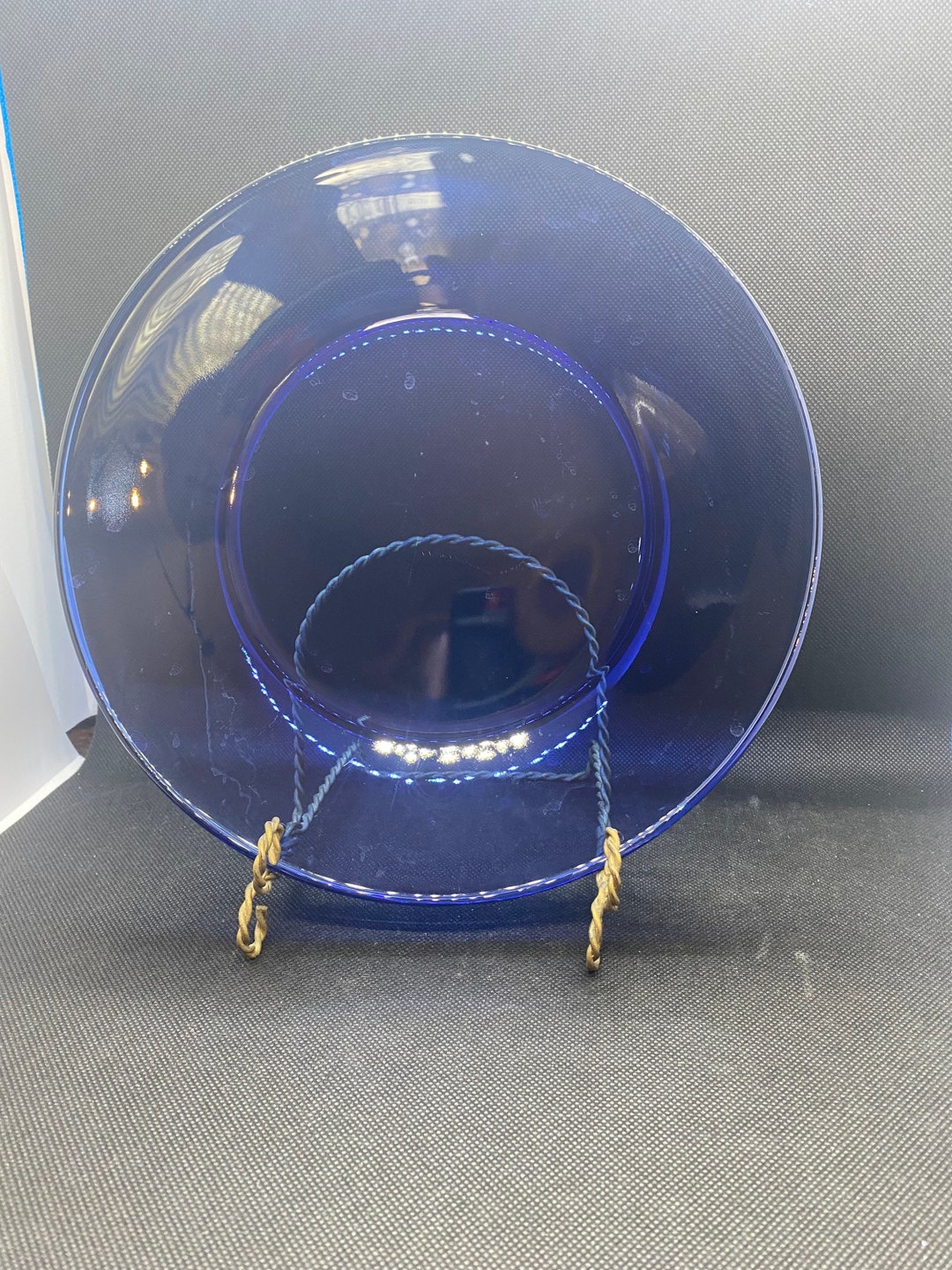 Cobalt Blue Dinner Plates Set of 4 Plates - Etsy