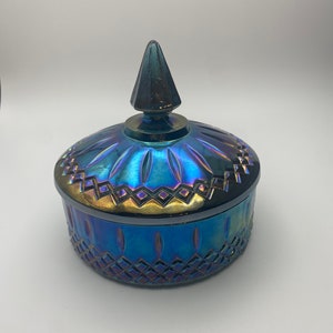Indiana Glass Princess Carnival Candy Jar - Etsy