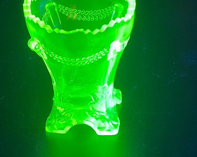 Boyd Glass Vaseline Toothpick Holder - Etsy