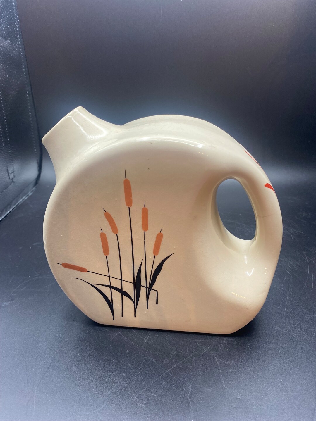 Cattails Pottery Angled Pitcher Flawed - Etsy
