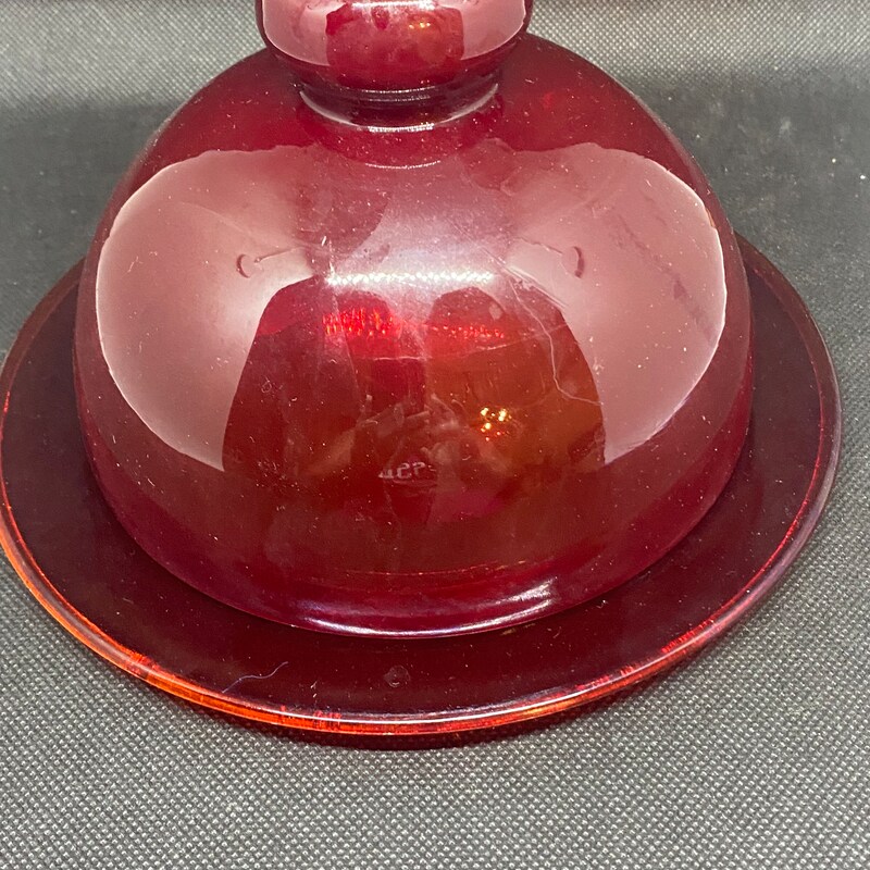 Red Butter Dish - Etsy