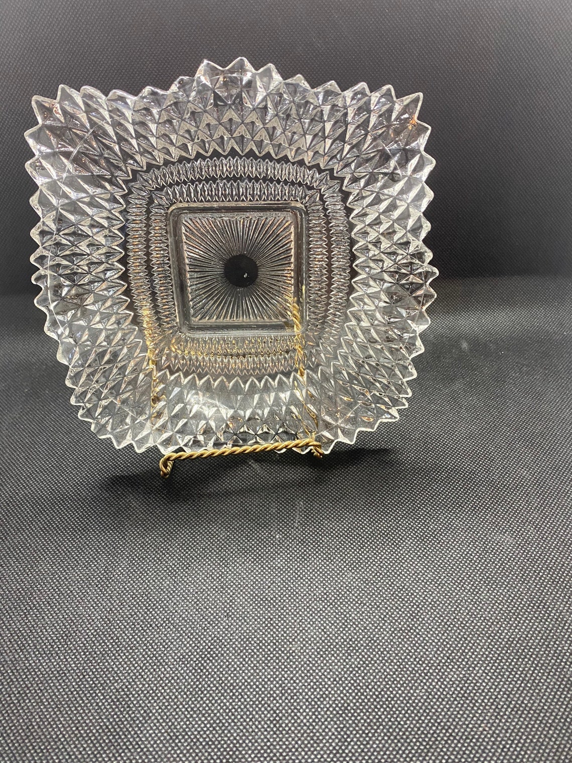 Federal Glass Ruffled Glass Tidbit Tray - Etsy