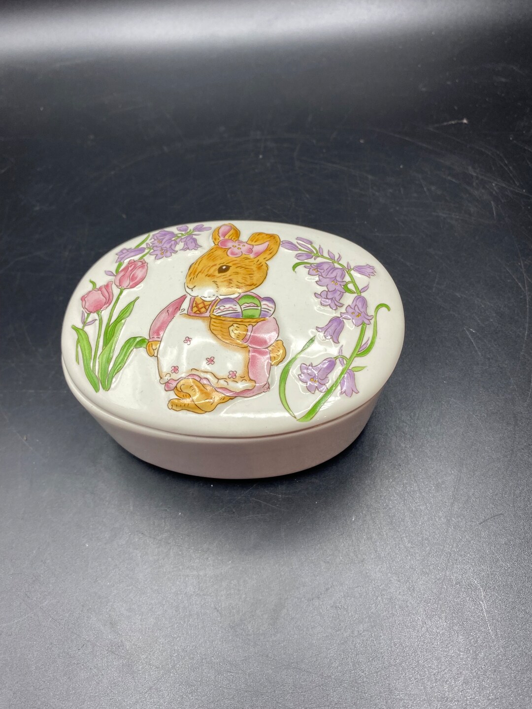 Embossed Bunny Trinket Box - Etsy