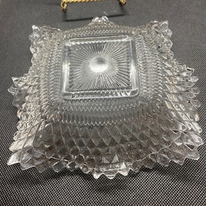 Federal Glass Ruffled Glass Tidbit Tray - Etsy