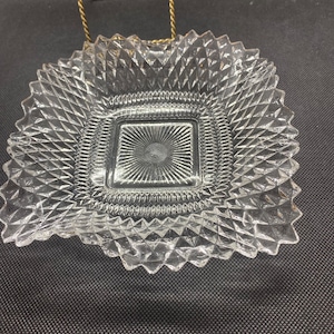 Federal Glass Ruffled Glass Tidbit Tray - Etsy