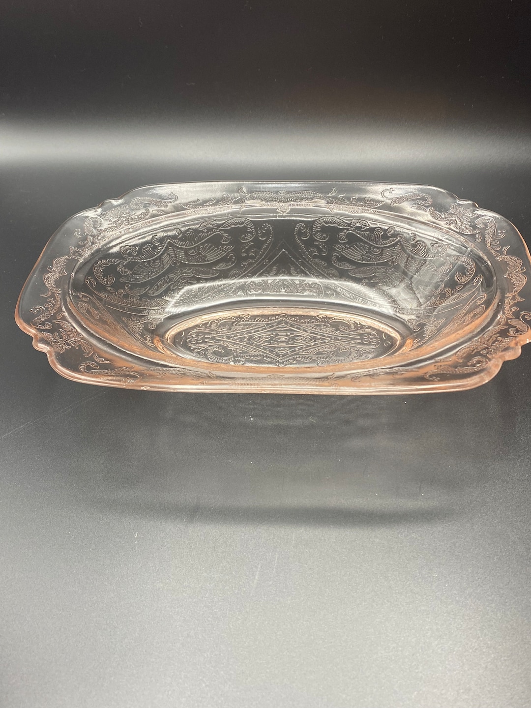 Federal Glass Madrid Pattern in Pink - Etsy