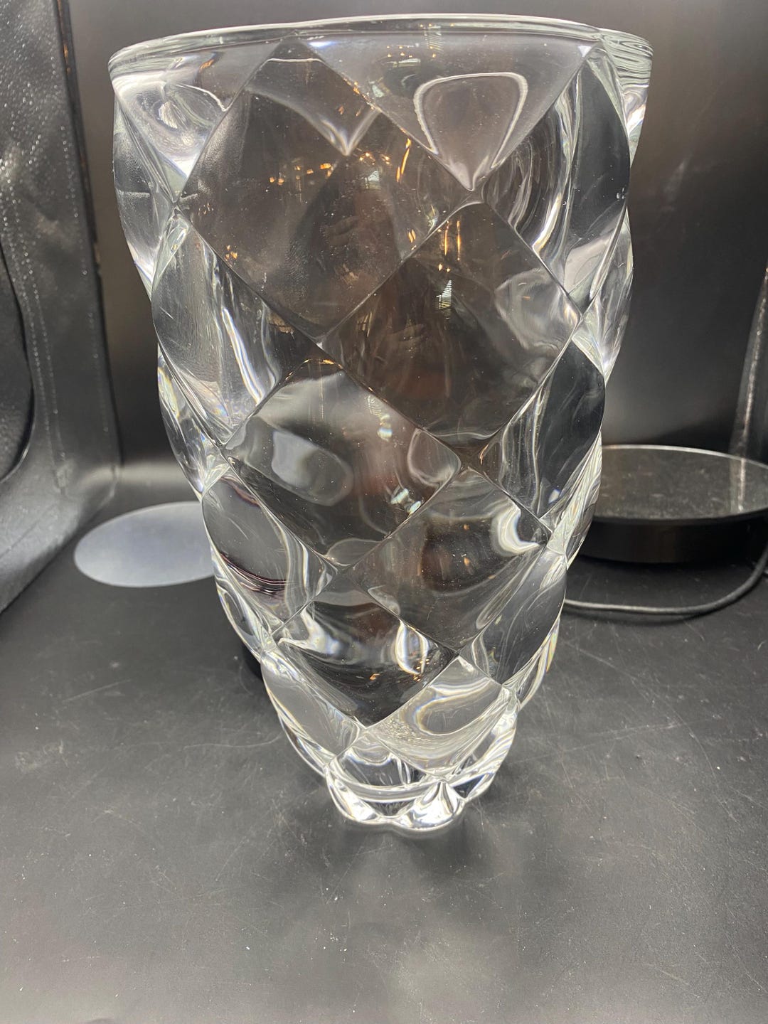 Russel Austrian Crystal Vase MCM - Etsy