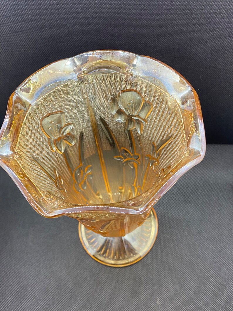 Amber Embossed Vase - Etsy