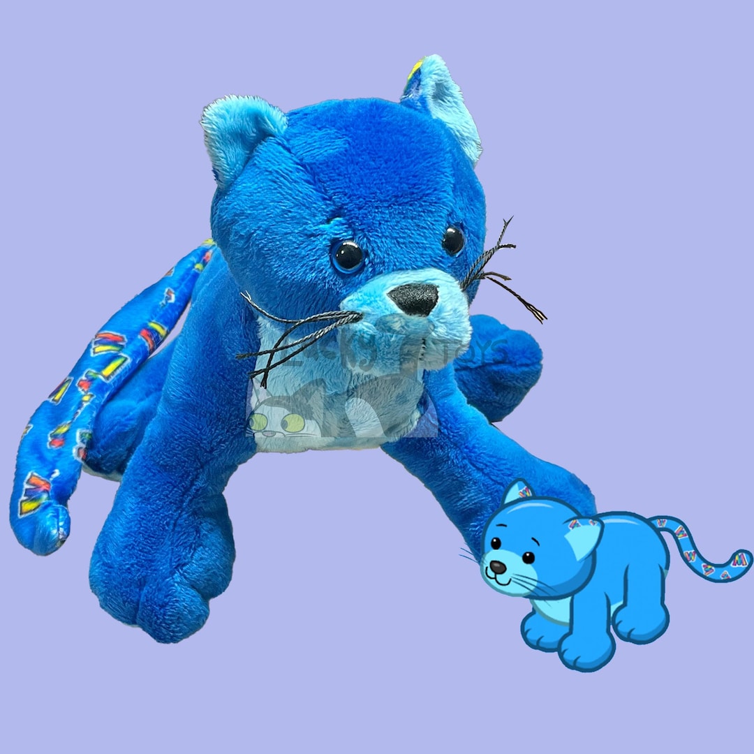 Made to Order 10 Year Magic W Cat Webkinz Inspired Blue Kitty ...
