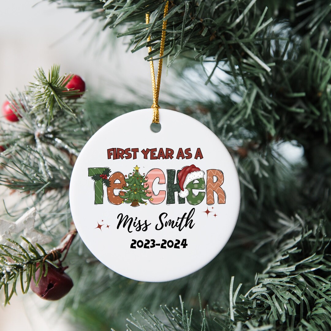 First Year as A Teacher Personalized Gift With Name, Custom Teacher ...