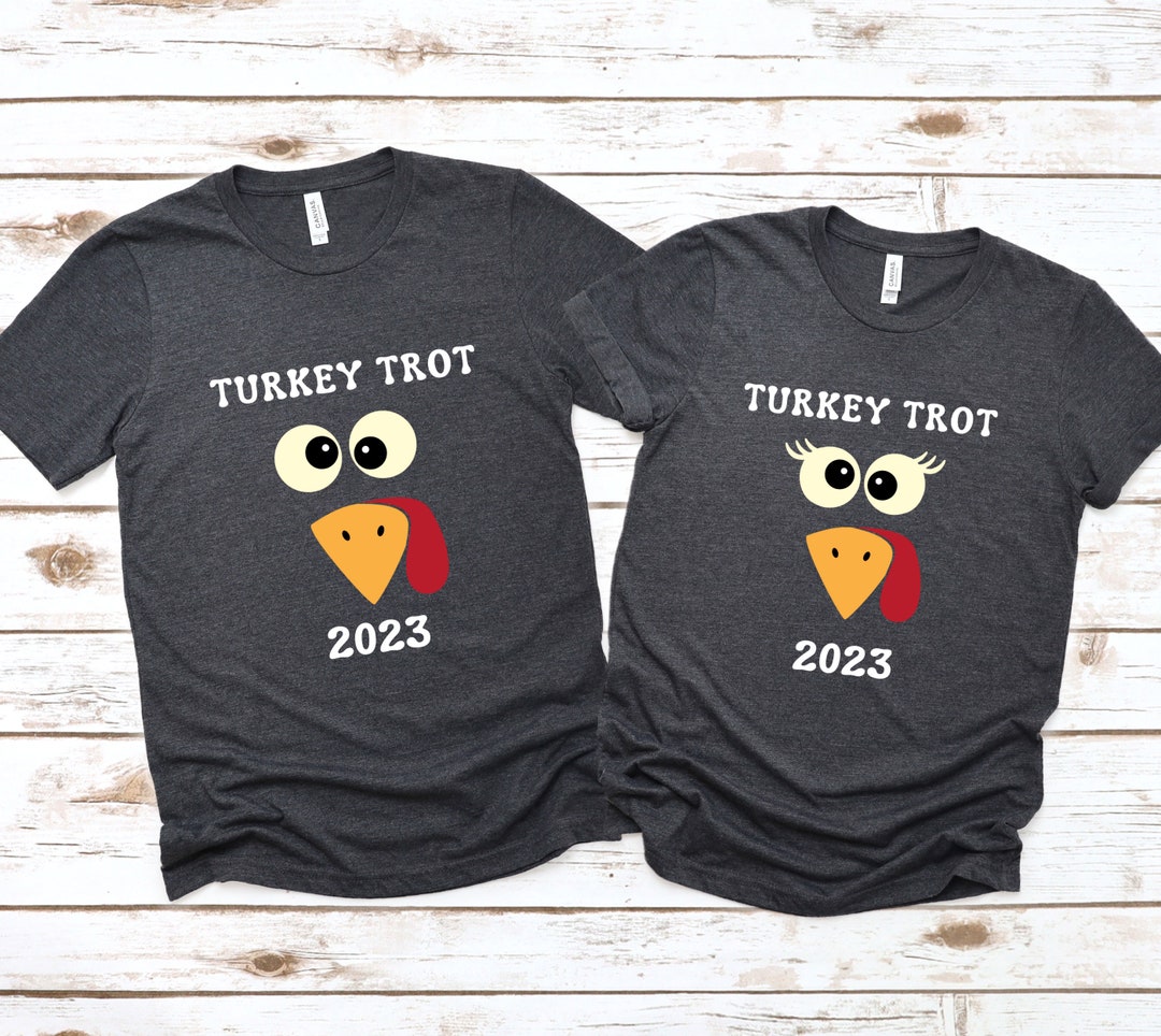 Couples Turkey Trot Shirts, Turkey Trot Shirts 2023, Funny Turkey Trot ...