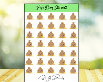 Pay Day Planner Stickers, Money Planner Stickers, Pay Day Stickers ...
