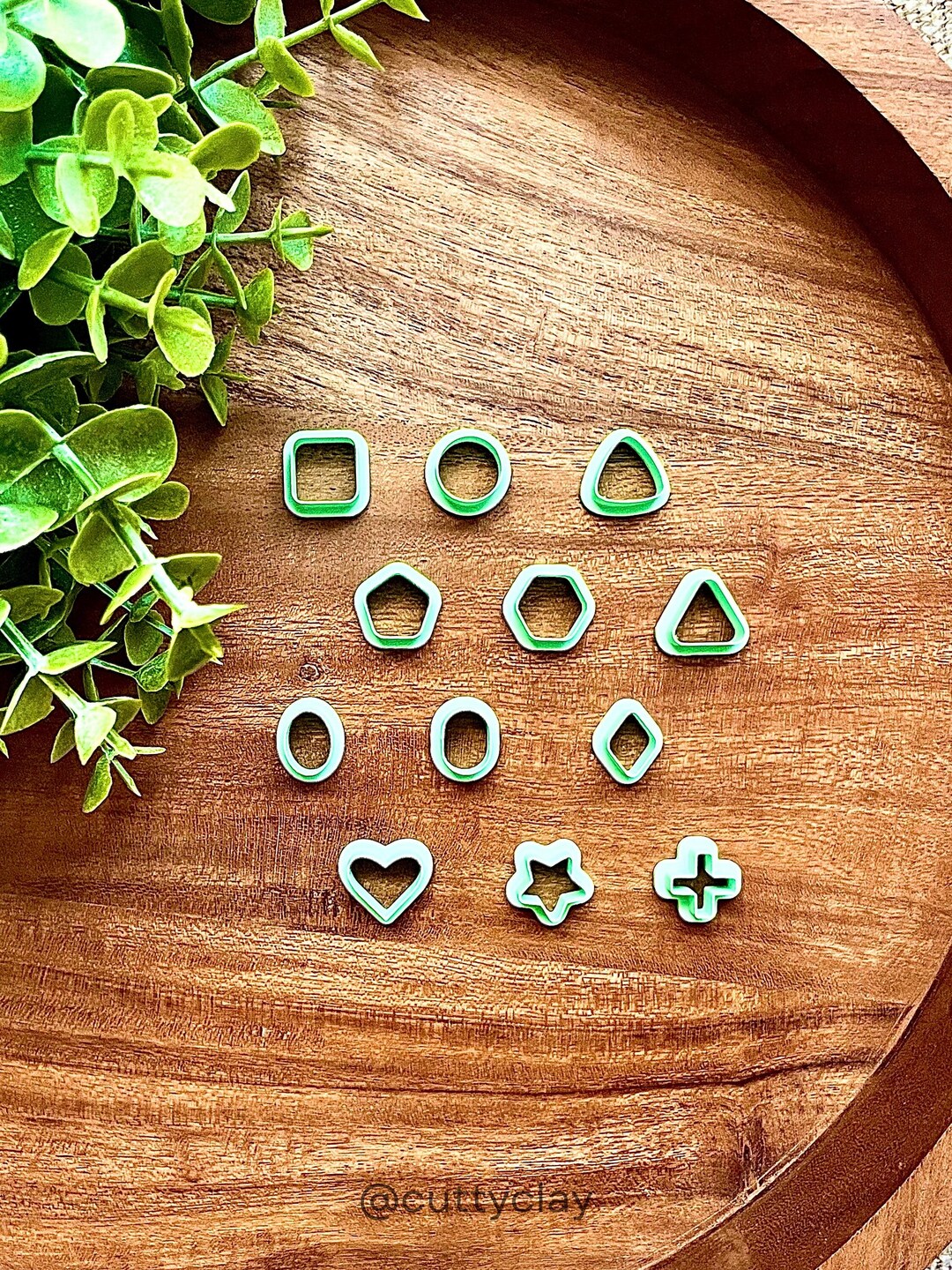 CUTTY CLAY Cute Geometric Shapes Stud Polymer Clay Cutters, Mini Thank ...