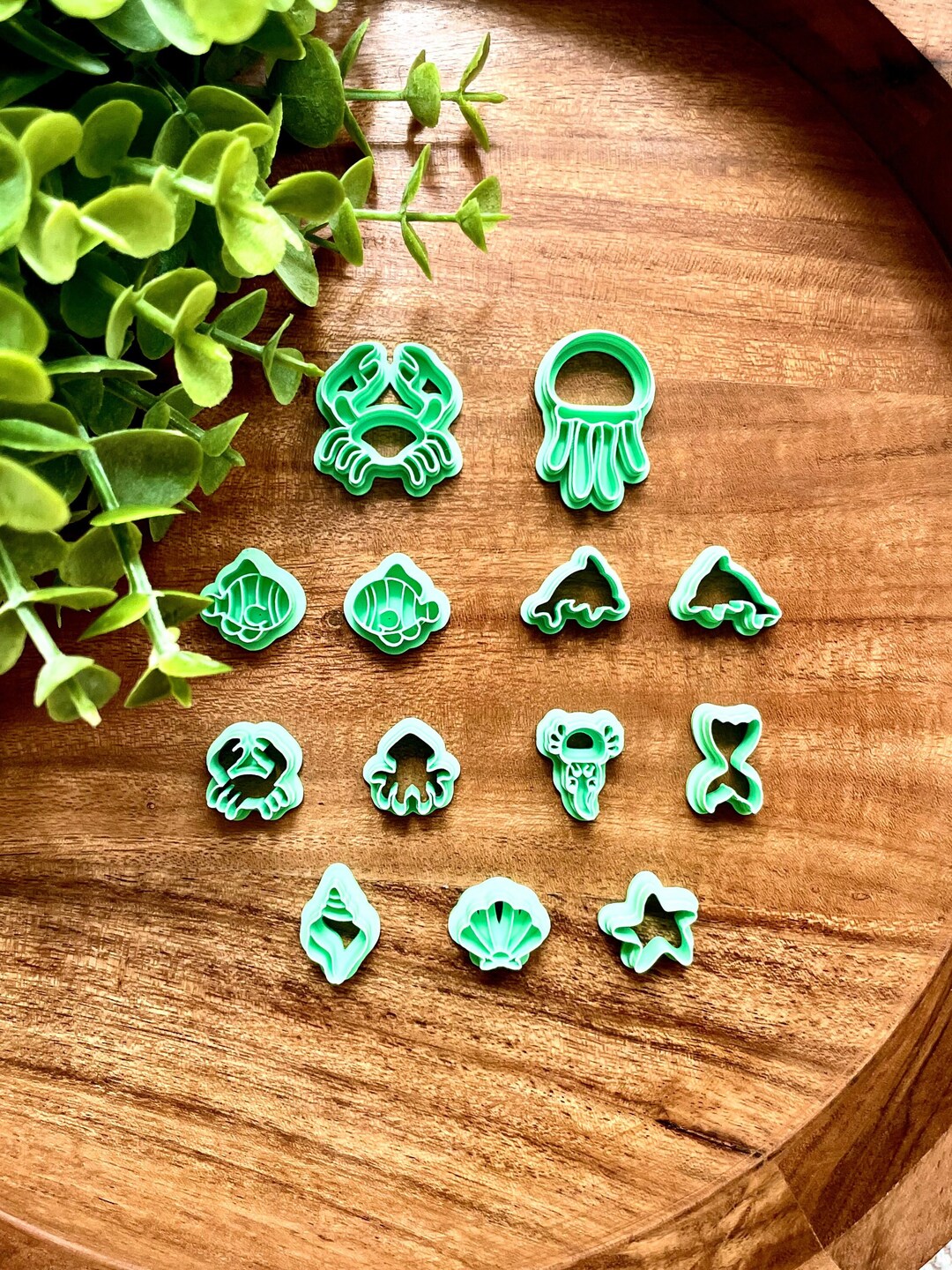 CUTTY CLAY Cute Ocean Animals Polymer Clay Earring Cutters, Small Mini ...