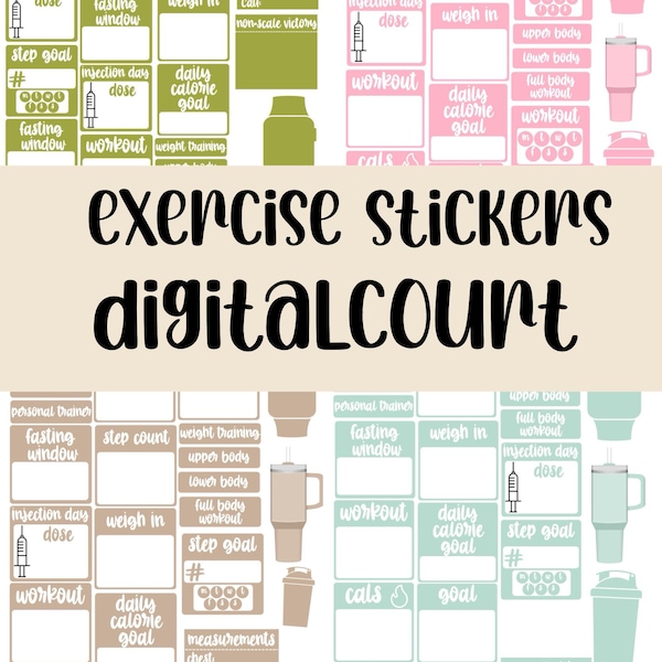 Workout Stickers - Etsy