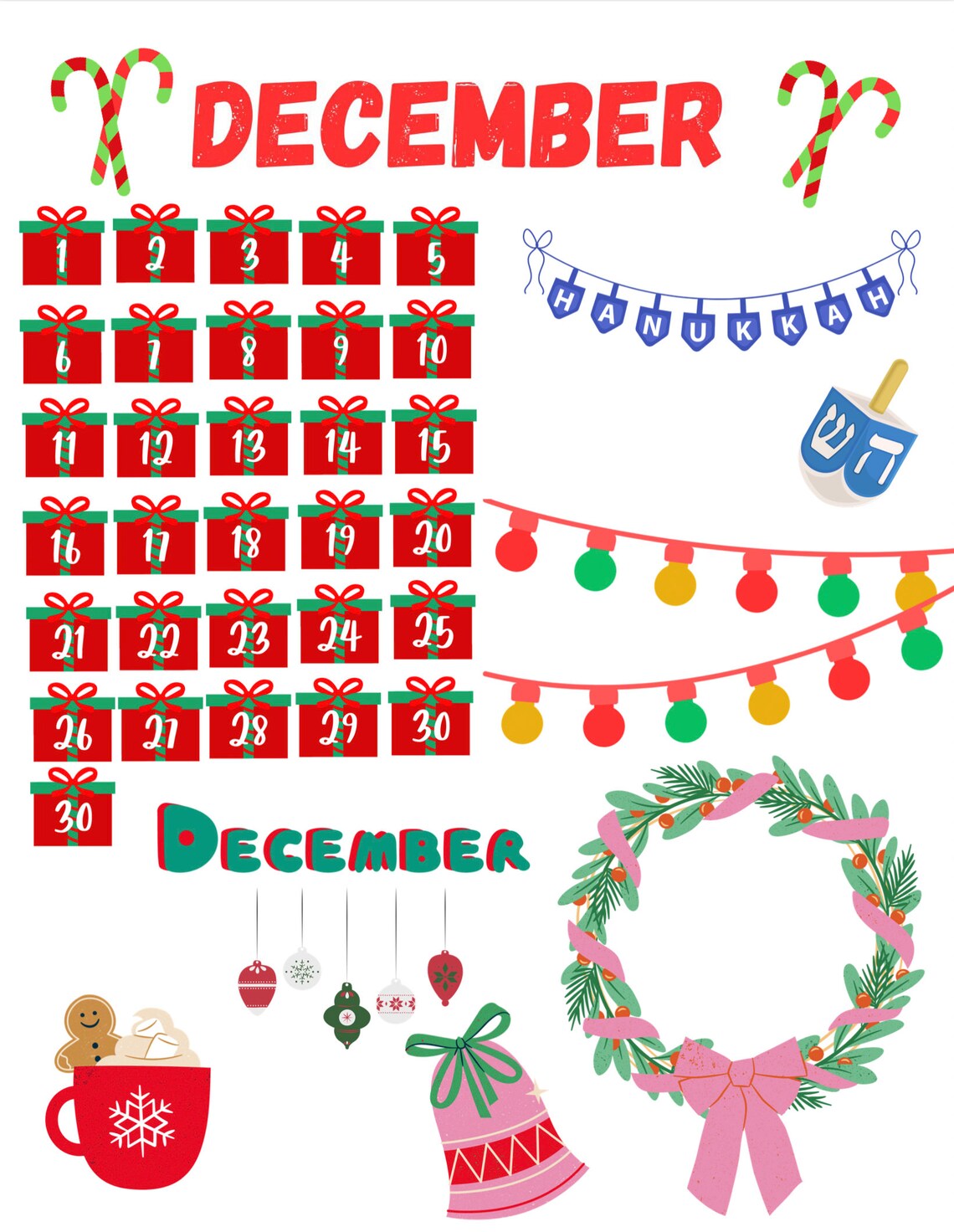 12 Month Date Dot & Sticker Pack - Etsy